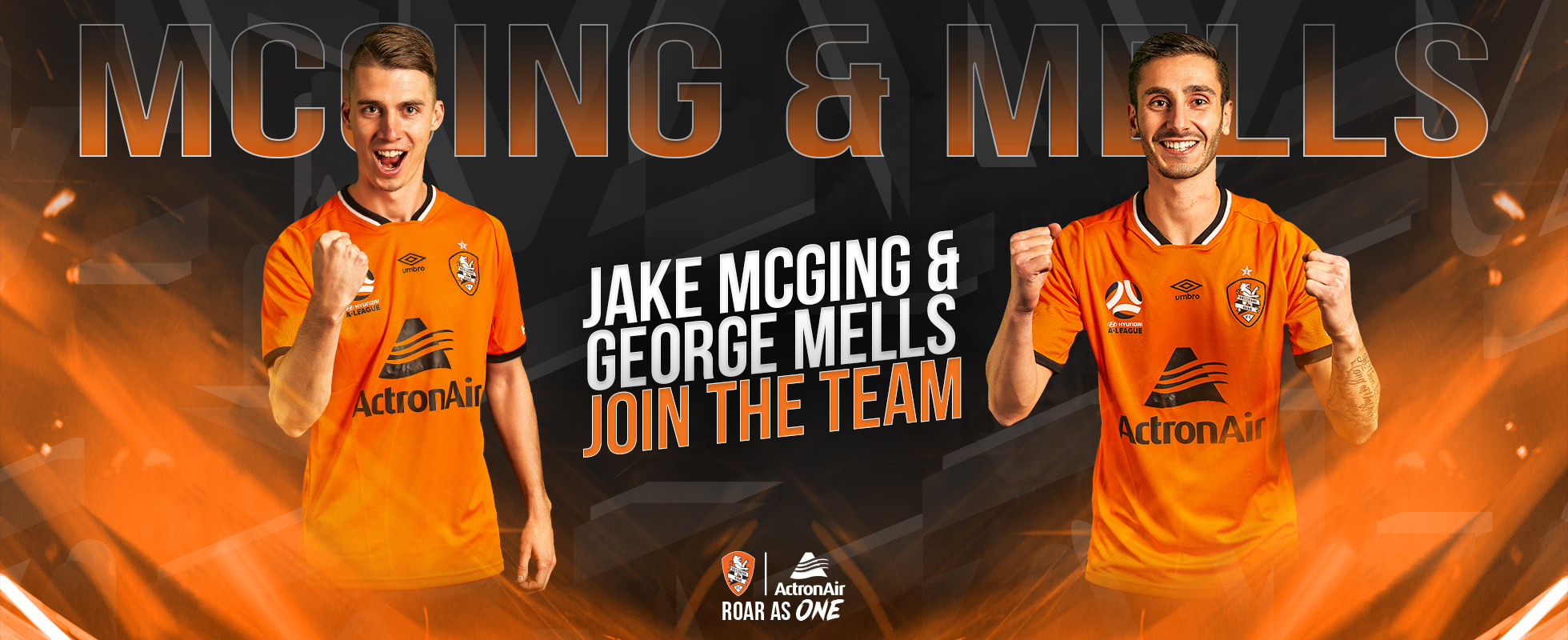 McGing & Mells locked in for Season 2019/20 - Brisbane Roar